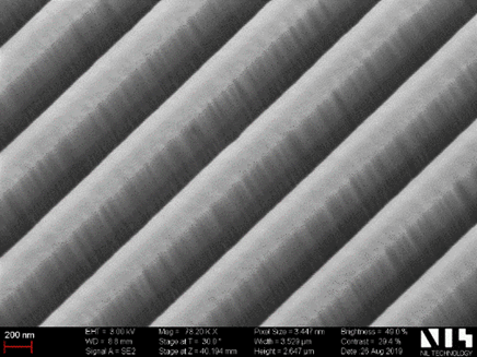 Custom Slanted Gratings | Our uniquess | NIL Technology